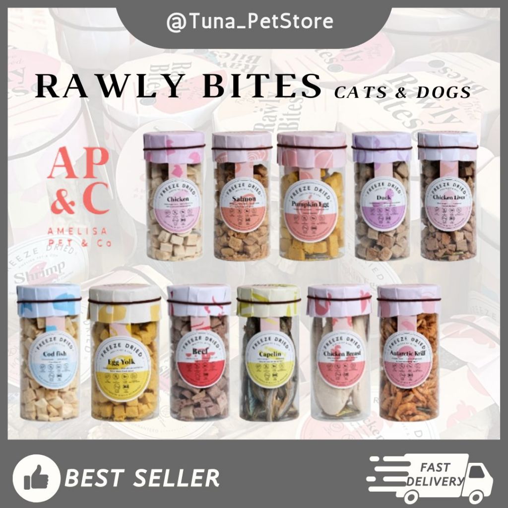 AMELISA PET & CO. RAWLY BITES FREEZE DRIED PET TREAT (CLASSIC & MINI ...