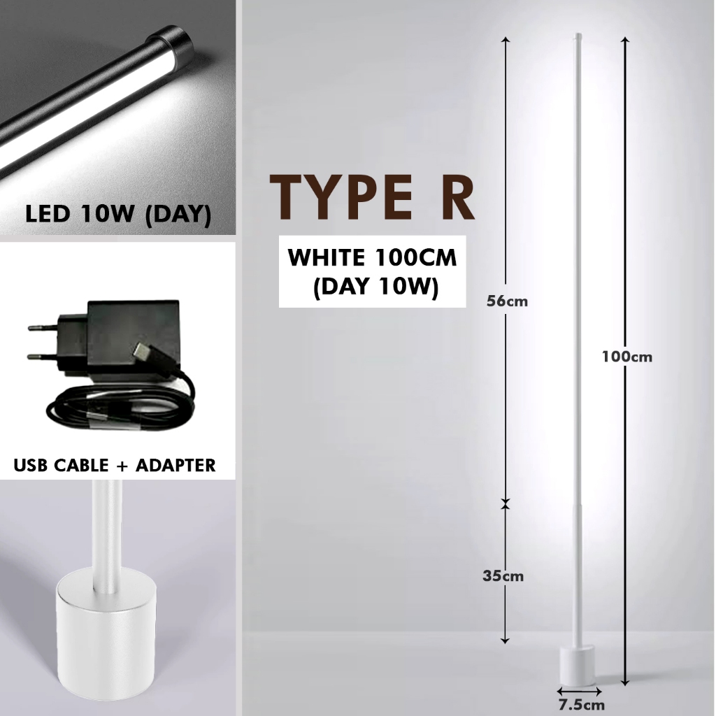Modern Minimalist LED Floor Lamp Standing Lamp Study Lamp Lampu Tik-Tok ...