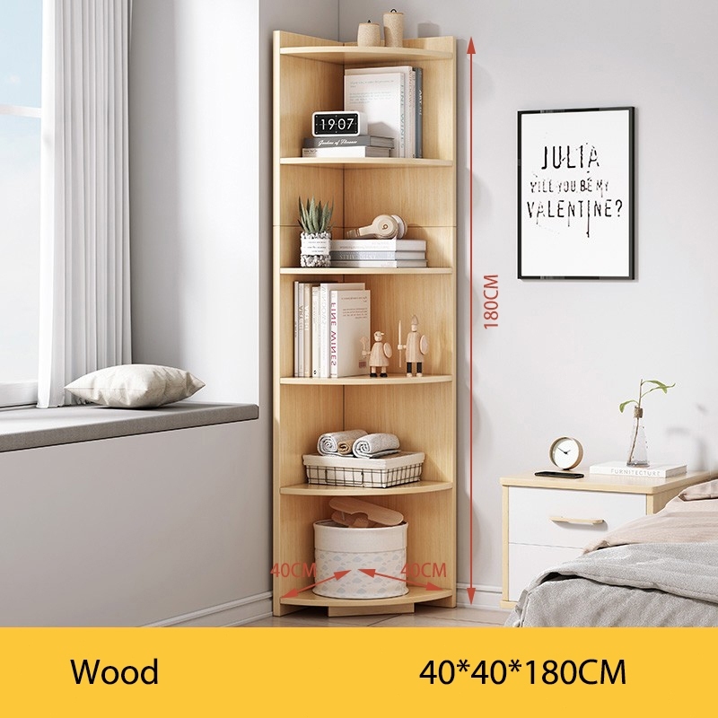 6 Layers Bookshelf Wooden Bookcase Shelves Multipurpose Shelf Bookcase ...