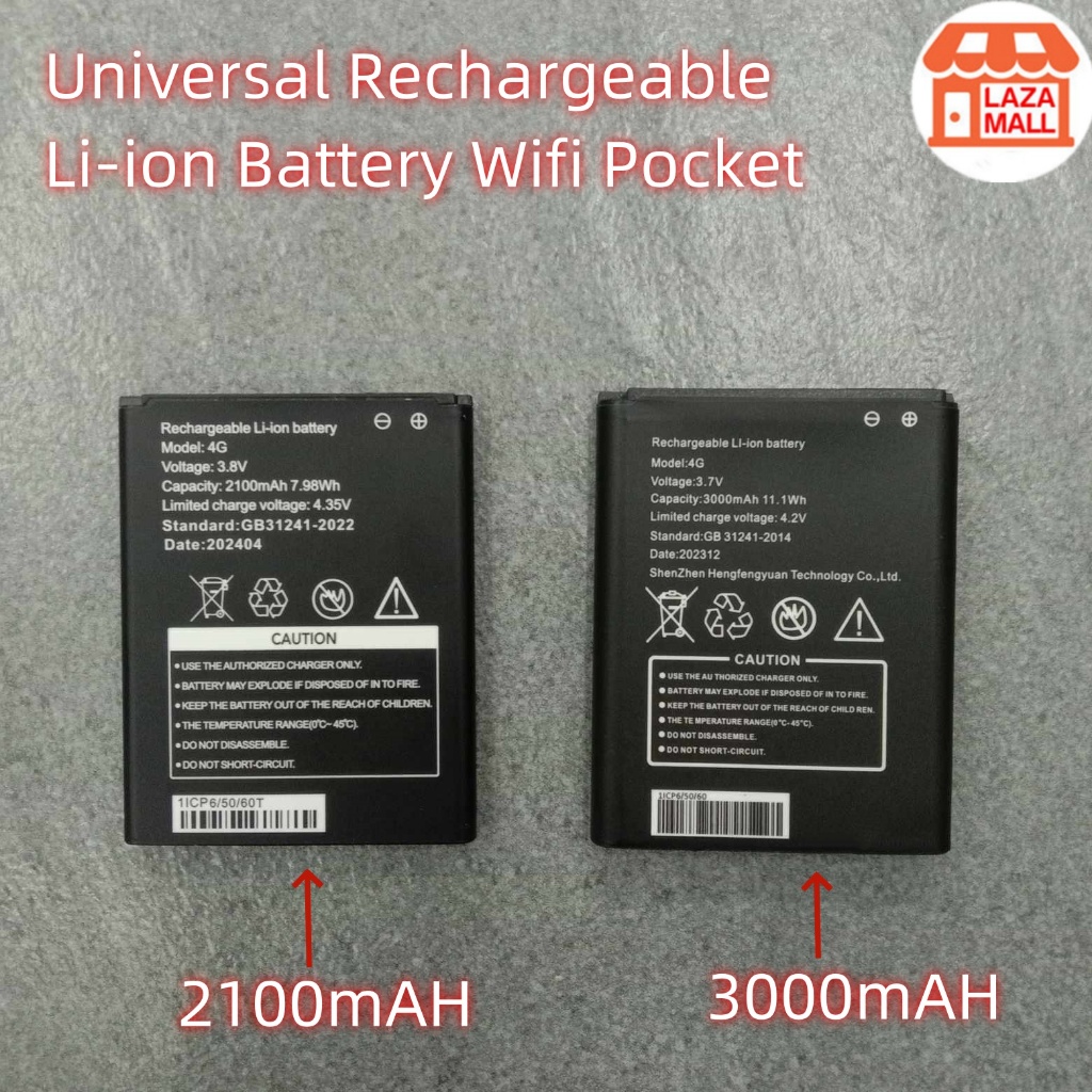Li-ion(2100mAH/3000mAH) Battery Universal Rechargeable/4G/3.7V/3.8V/Wifi Pocket/radio/game ...