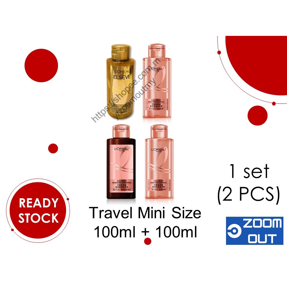 L'oreal Full Resist Anti Hair Fall Shampoo & Conditioner 100ml (1 Set ...