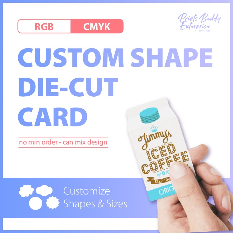 [Print-Own-Design] Die-Cut Custom Shape Cards / Postcard / Greeting ...