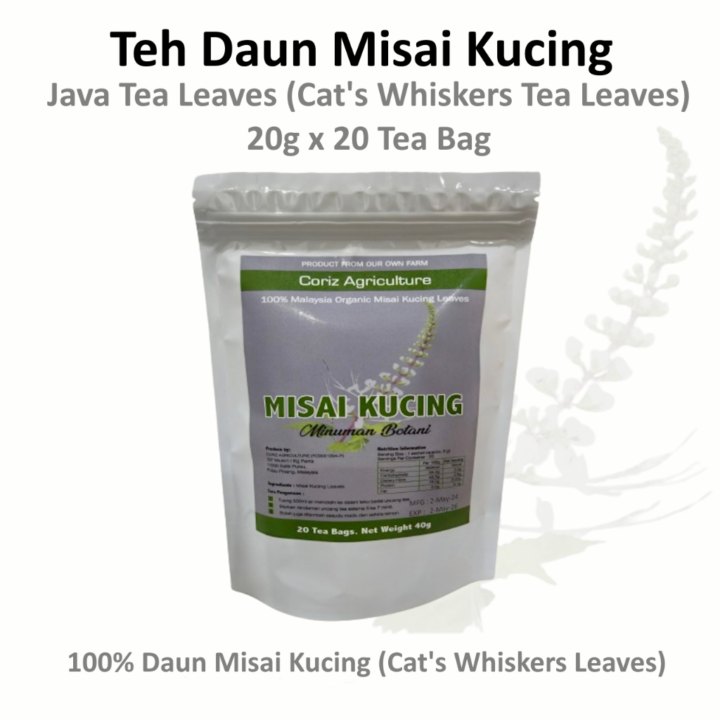 Teh Daun Misai Kucing 20 uncang x 2g | Shopee Malaysia