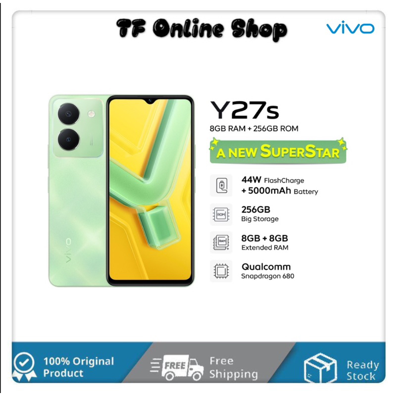 Vivo Y27S 4G(8GB+256GB)100% Original Set | Shopee Malaysia