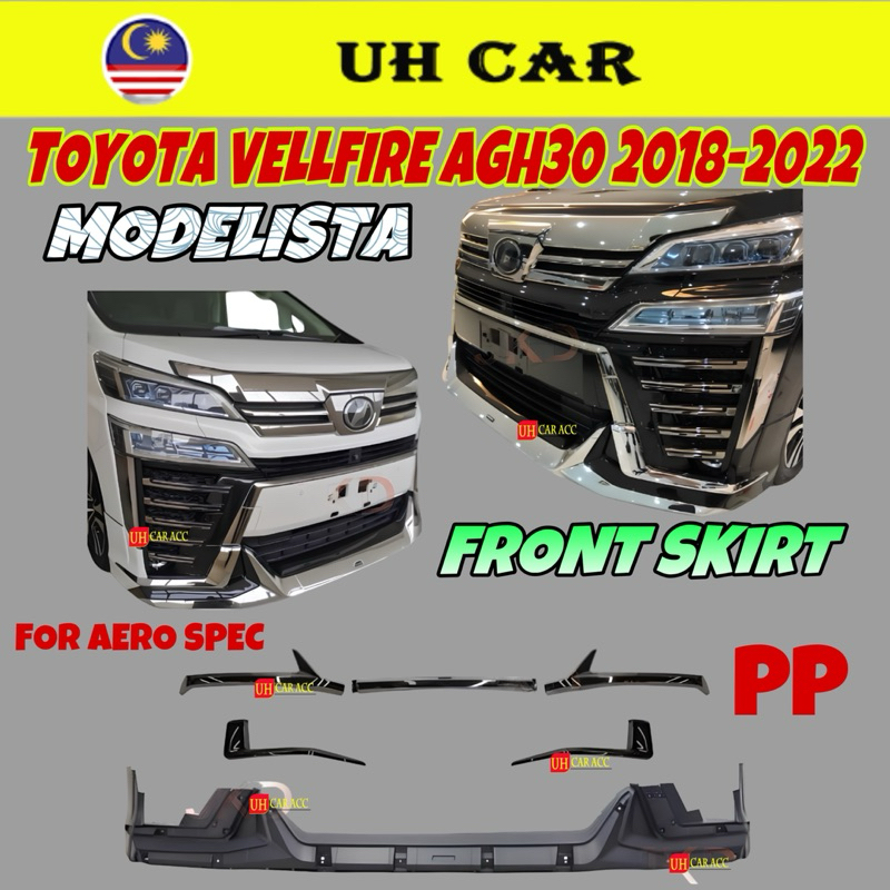 Toyota Vellfire Agh30 2018-2022 MDL Aero Front Skirt Bodykit Skirting ...