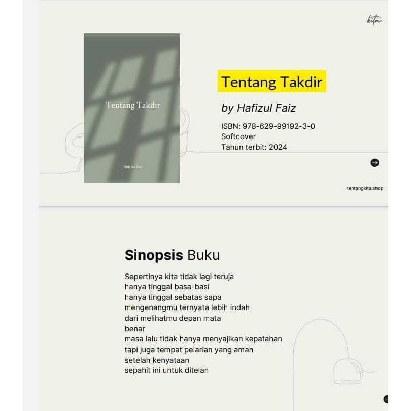 NEW ARRIVAL : TENTANG TAKDIR by Hafizul Faiz | Shopee Malaysia