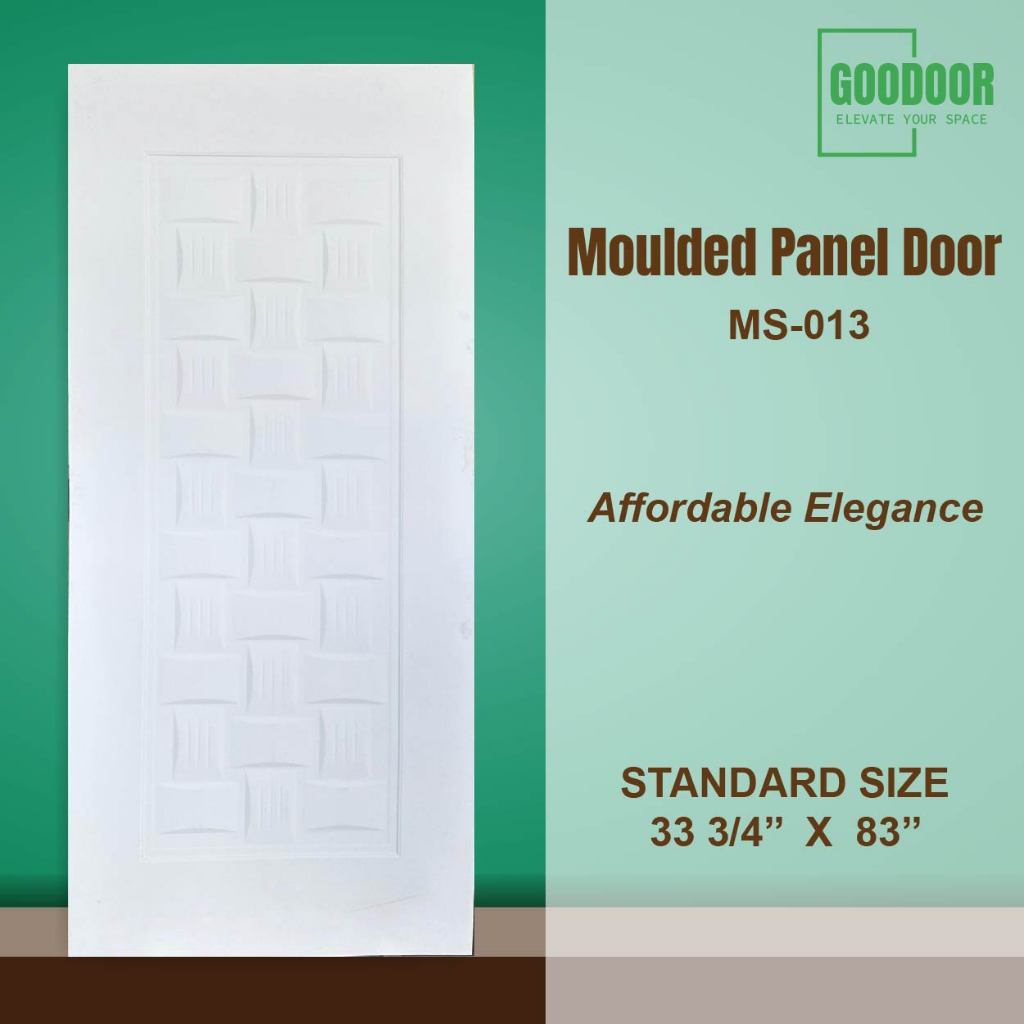 Goodoor Pintu Rumah Kayu Kulit Moulded Moulded Panel House Door MS013 ...