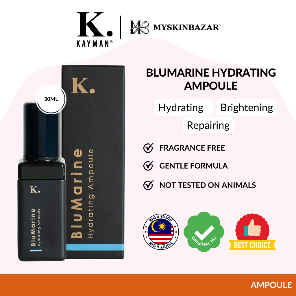 Kayman Beauty Bluemarine Hydrating Ampoule Hyaluronic Acid DSW | Shopee ...