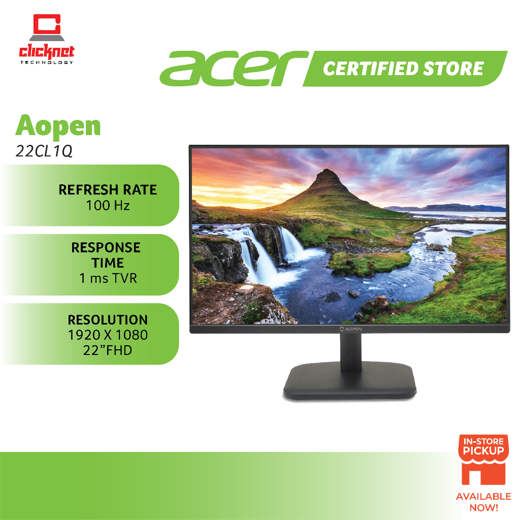 ACER AOPEN 22CL1Q E3BI / 22CV1Q ( 5MS@VA) 21.5" Monitor ( 21.5" IPS FHD ...