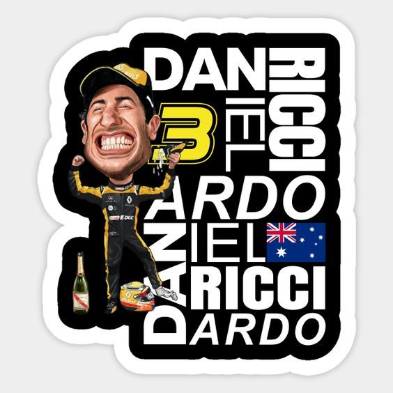 Daniel Ricciardo Stickers v2 | Shopee Malaysia