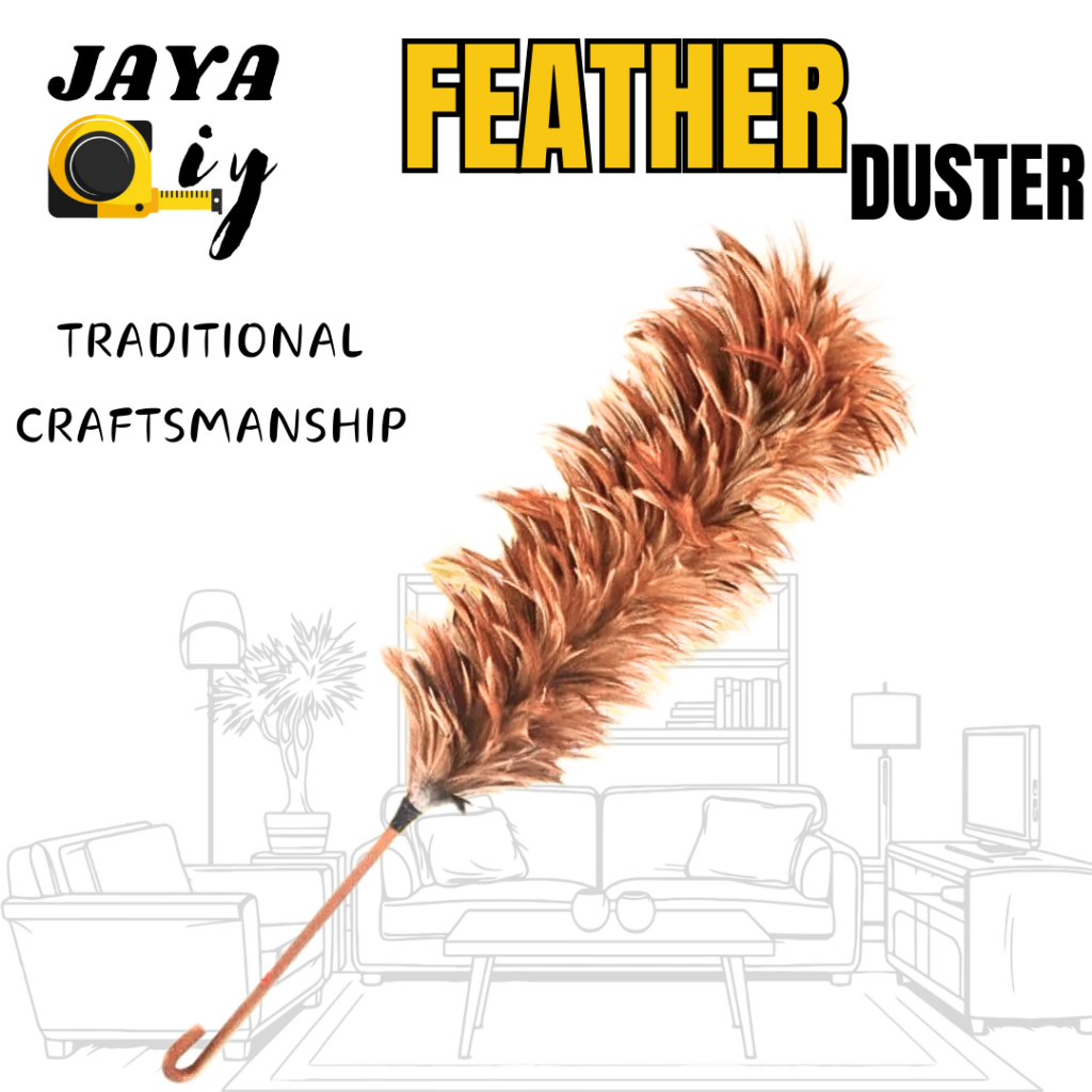 PREMIUM Original Real Feather Duster Bulu Ayam Cock Duster Wool Duster ...