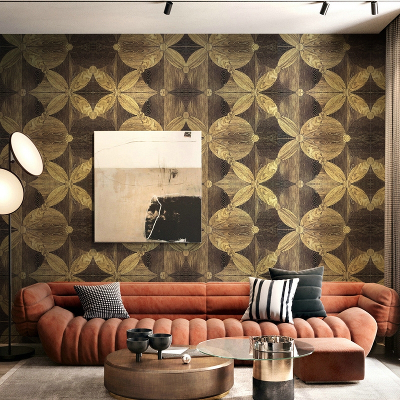 PVC Wallpaper Buluh Bamboo Bedroom wall Sicker Papan Balak Waterproof ...