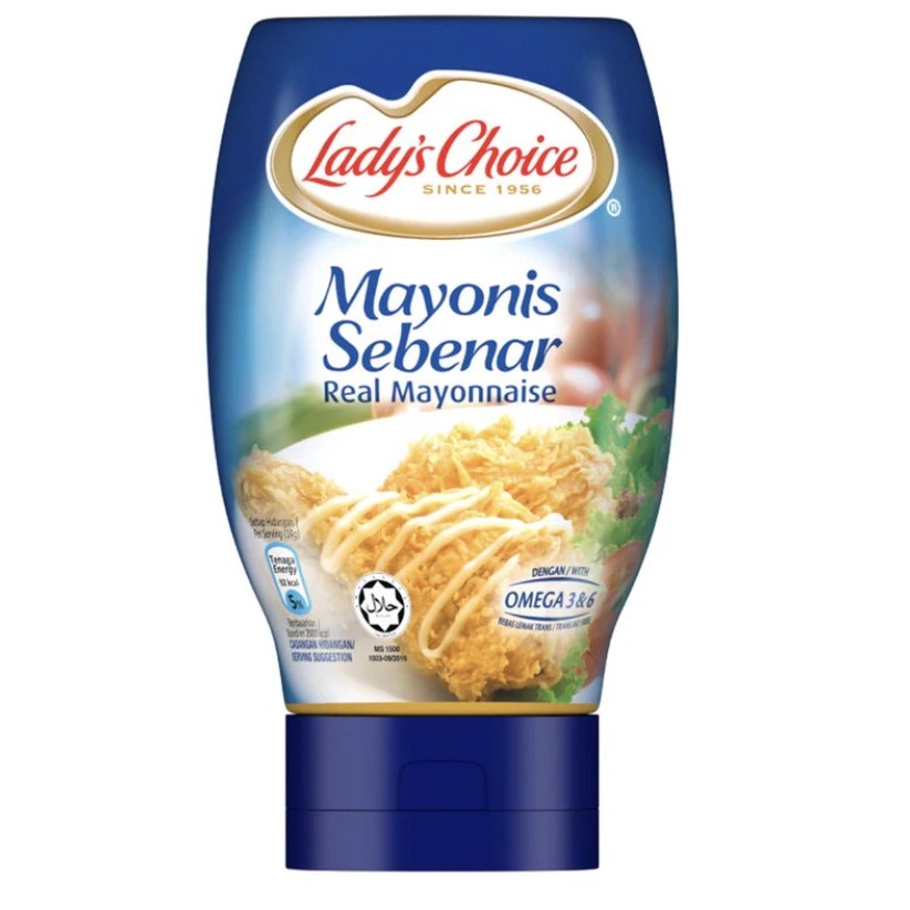 LADY'S CHOICE Real Mayonnaise Squeeze Dressings / Mayonis Sebenar 280ml ...