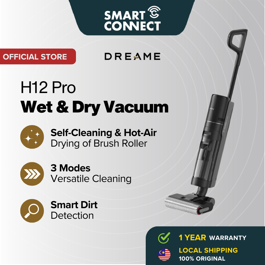 Dreame H12 Pro Wet and Dry Cordless Vacuum Cleaner Dual Side Egde ...
