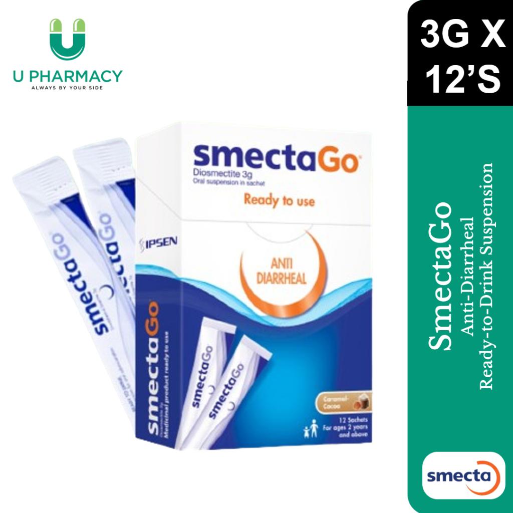 (U Pharmacy) Smecta Go Oral Suspension - Anti-diarrheal (Caramel-Cocoa ...