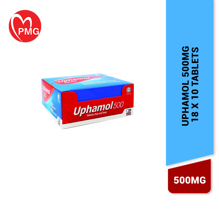 [PMG PHARMACY] Uphamol 500mg 18 Strips x 10 tablets - to relieve pain ...