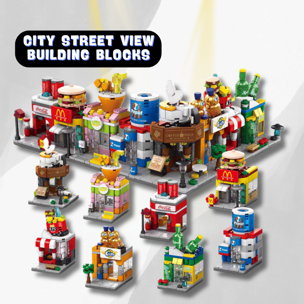 City Street View Building Blocks Blok Pembinaan Lele Brother Fastfood ...