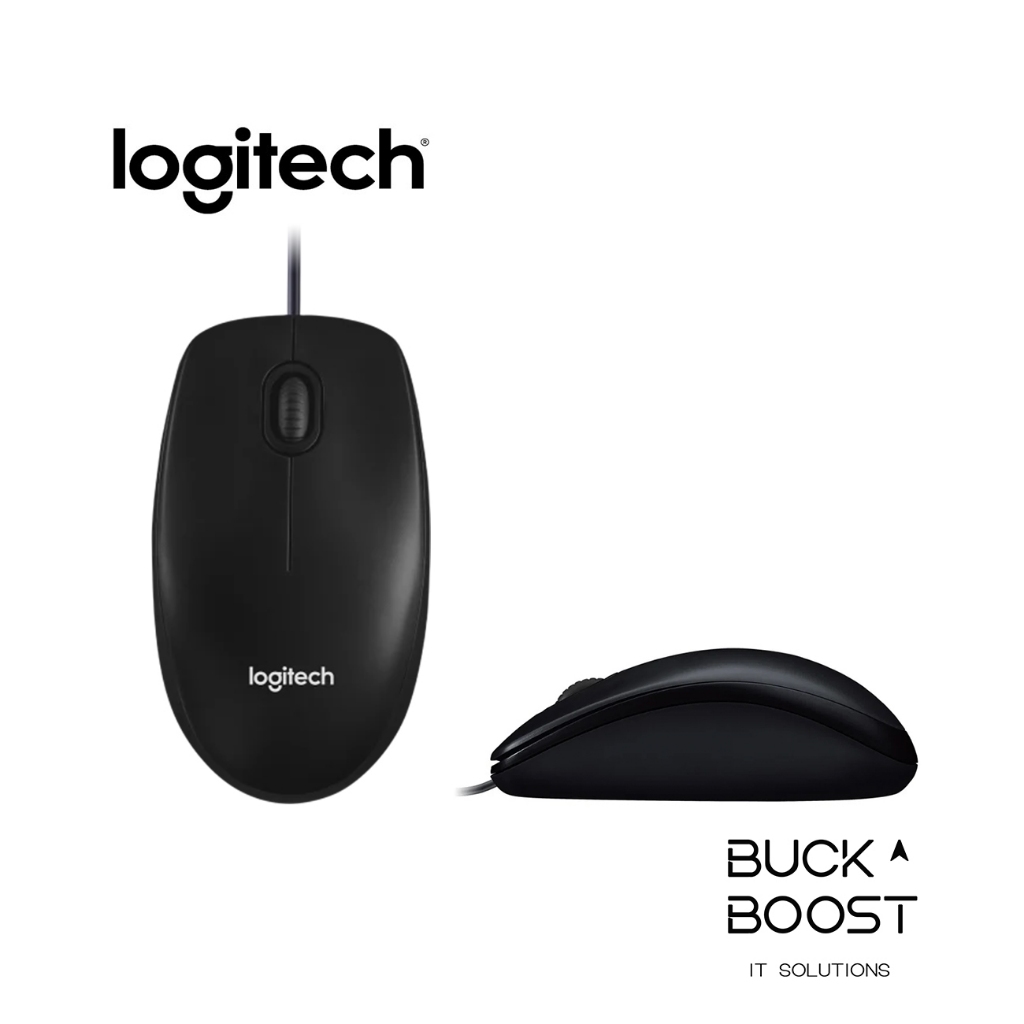 Logitech B100 Wired Optical USB Mouse (BLK) | Shopee Malaysia