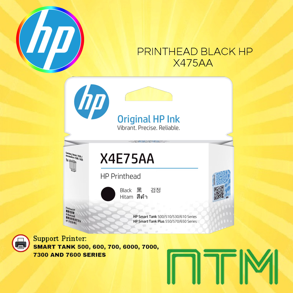 HP X4E75AA Black M0H50AA Color Inktank Printhead [For HP Smart Tank ...