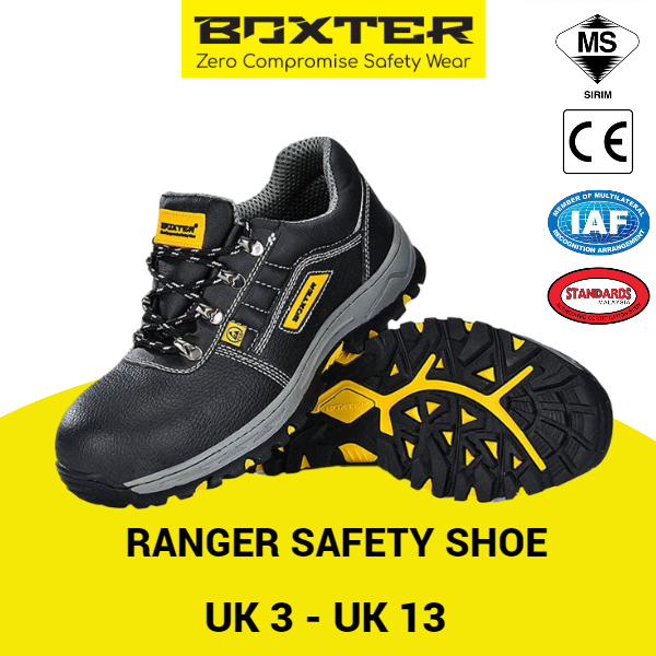 BOXTER Safety Shoes Low Cut with Steel Toecap & Midsole Safety Shoes ...