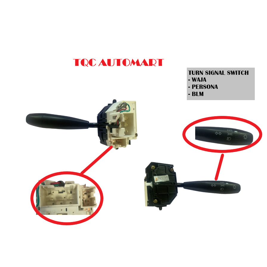 PROTON WAJA /SAGA BLM /PERSONA HEAD LAMP TURN SIGNAL SWITCH SUIS LAMPU ...