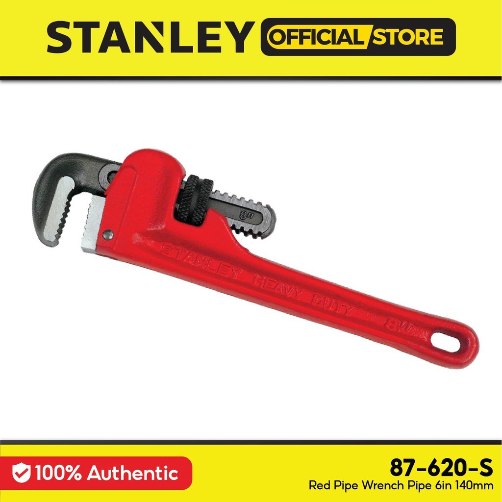 STANLEY Pipe Wrench 87-620-S | 6"/140mm | 8”/186mm | 10"/248mm | 12 ...