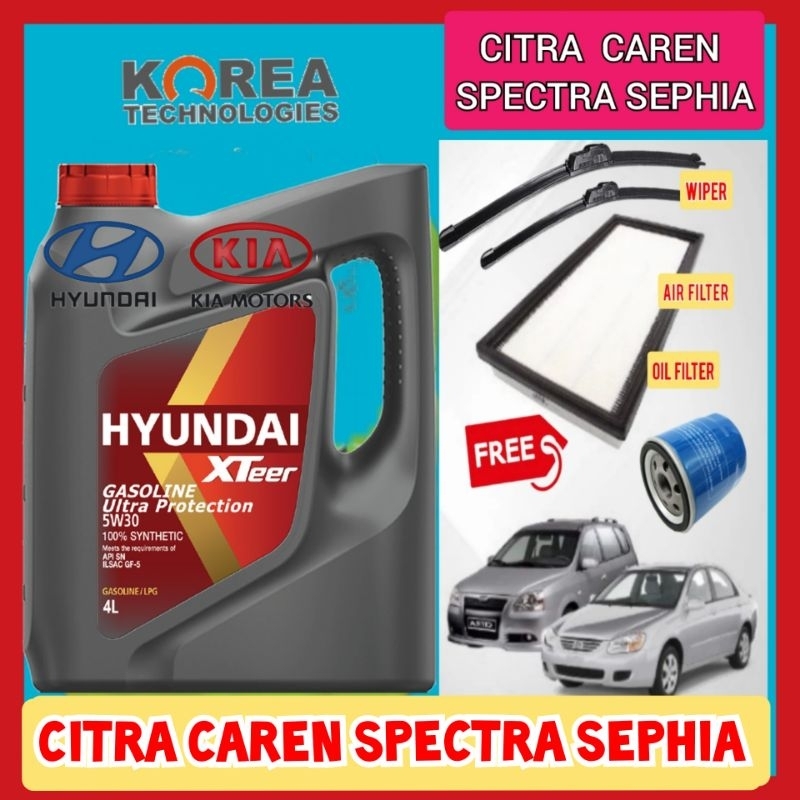 NAZA CITRA CAREN SPECTRA SEPHIA KOREA ENGINE OIL+OIL FILTER+AIR FILTER ...