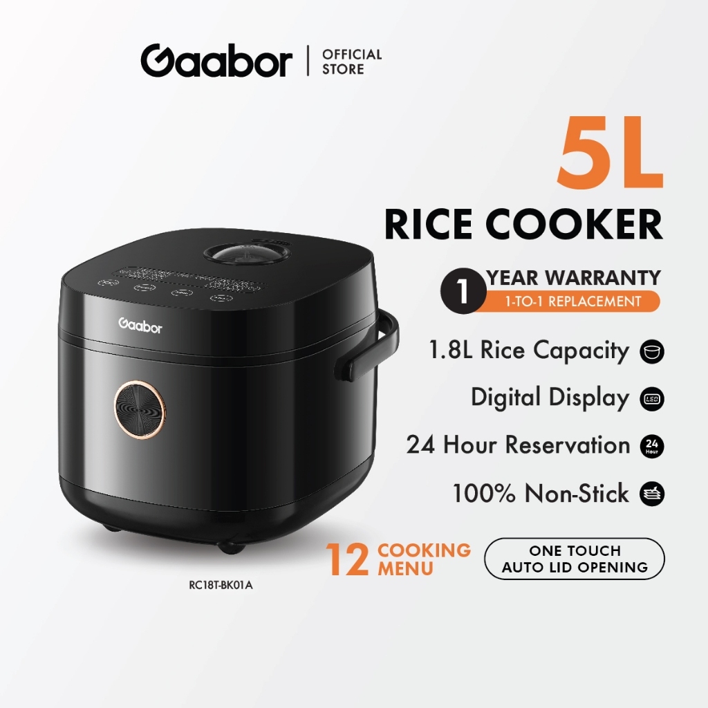 Gaabor Electric Multifunctional Fast Cooking Rice Cooker (5L) RC50M ...