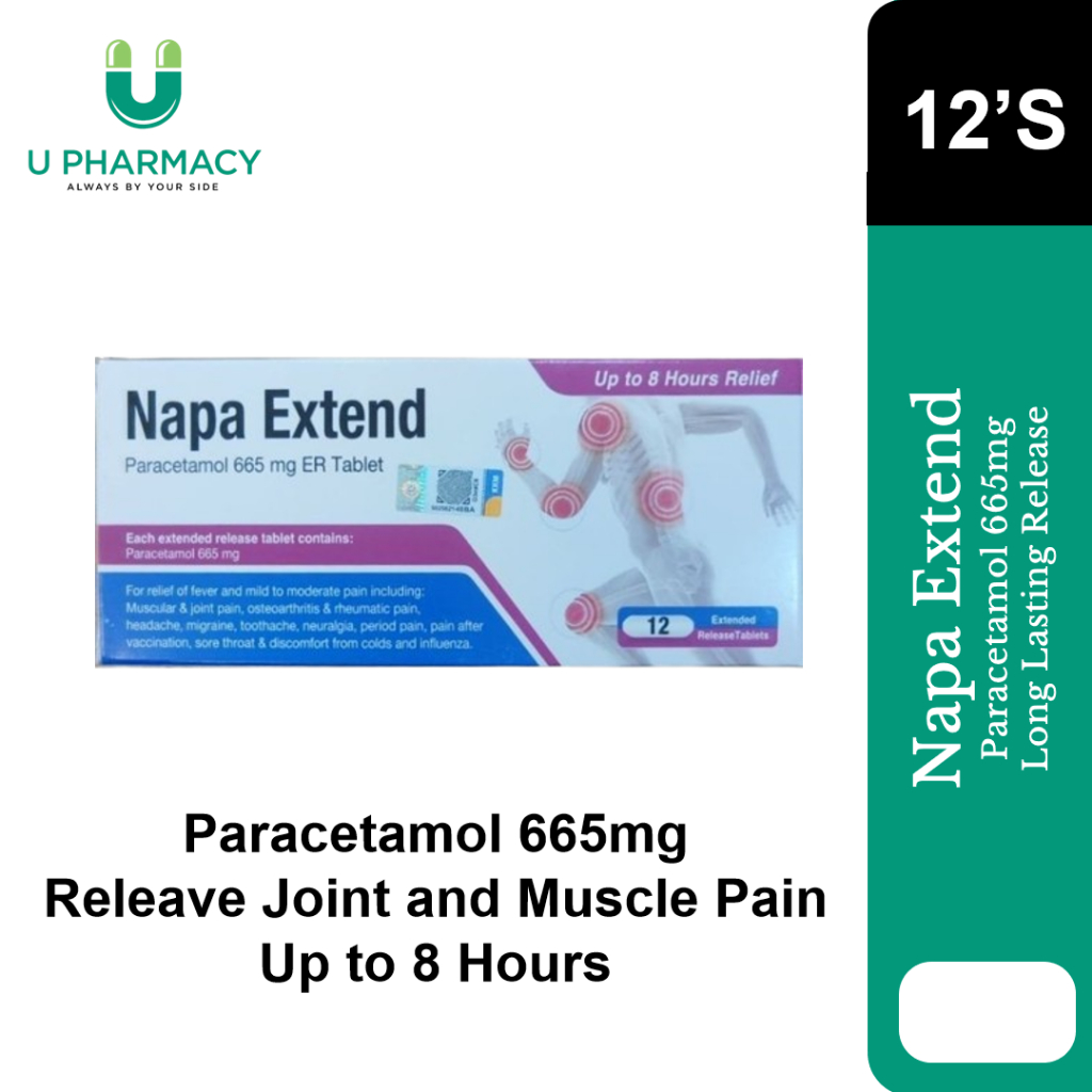 [CLEARANCE] (U Pharmacy) Napa Extend Paracetamol 665mg 12'S - Muscle ...