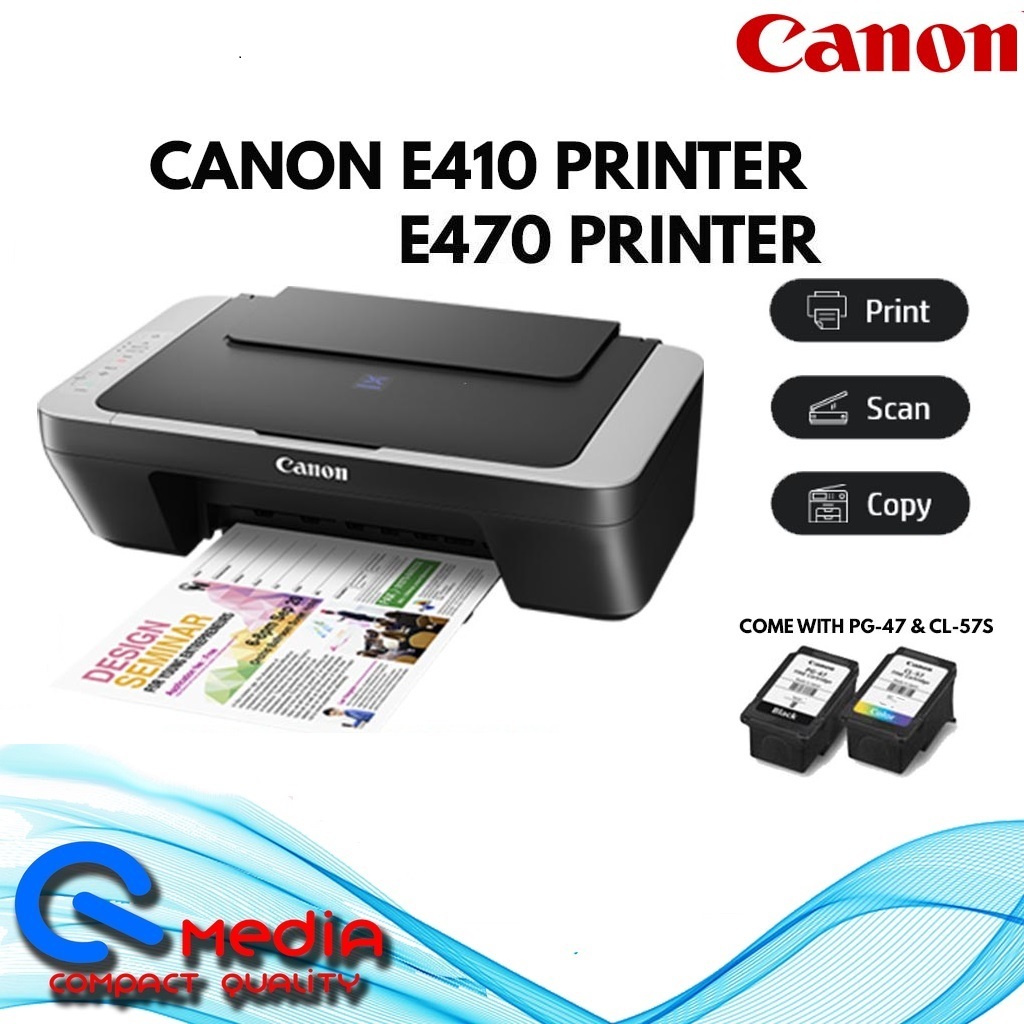 CANON E410 / E470 PIXMA INK EFFICIENT E470 PRINTER ( WIFI) | Shopee Malaysia