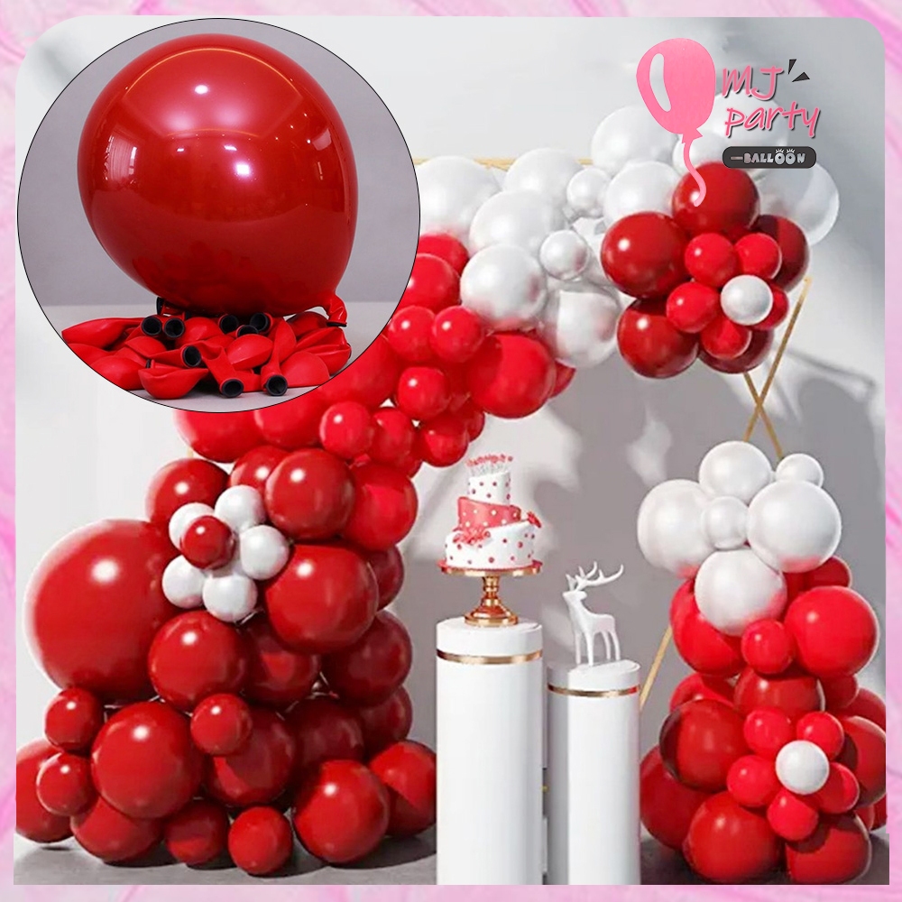 [Ready Stock] 10pcs 10 inch pomegranate red balloon proposal confession ...