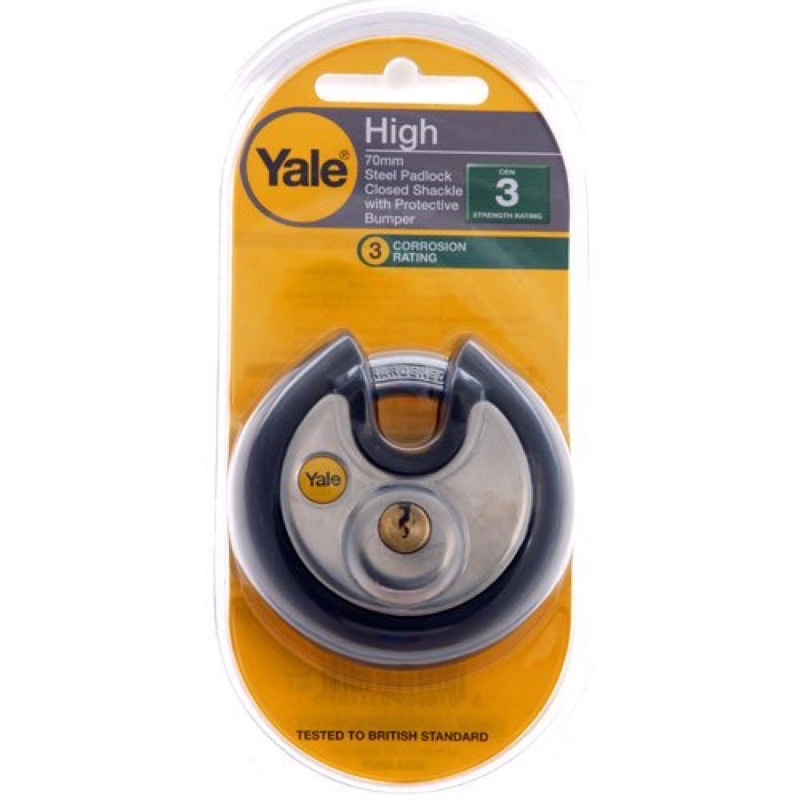 Yale Marine Grade Stainless Steel Disc Padlock 70mm | Shopee Malaysia