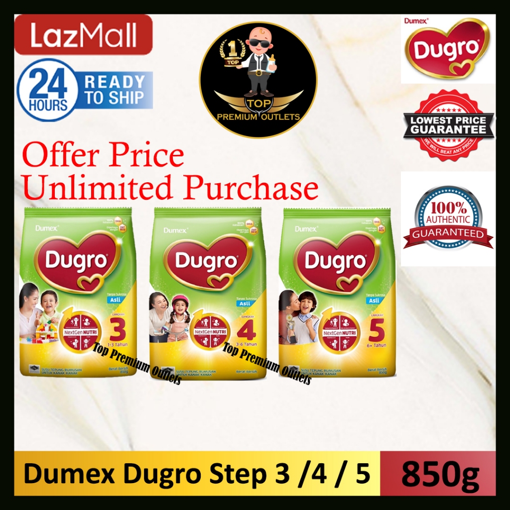 Dumex Dugro 3 / 4 / 5 (Asli / Madu / Coklat) (850g) Exp: 09/2025 ...