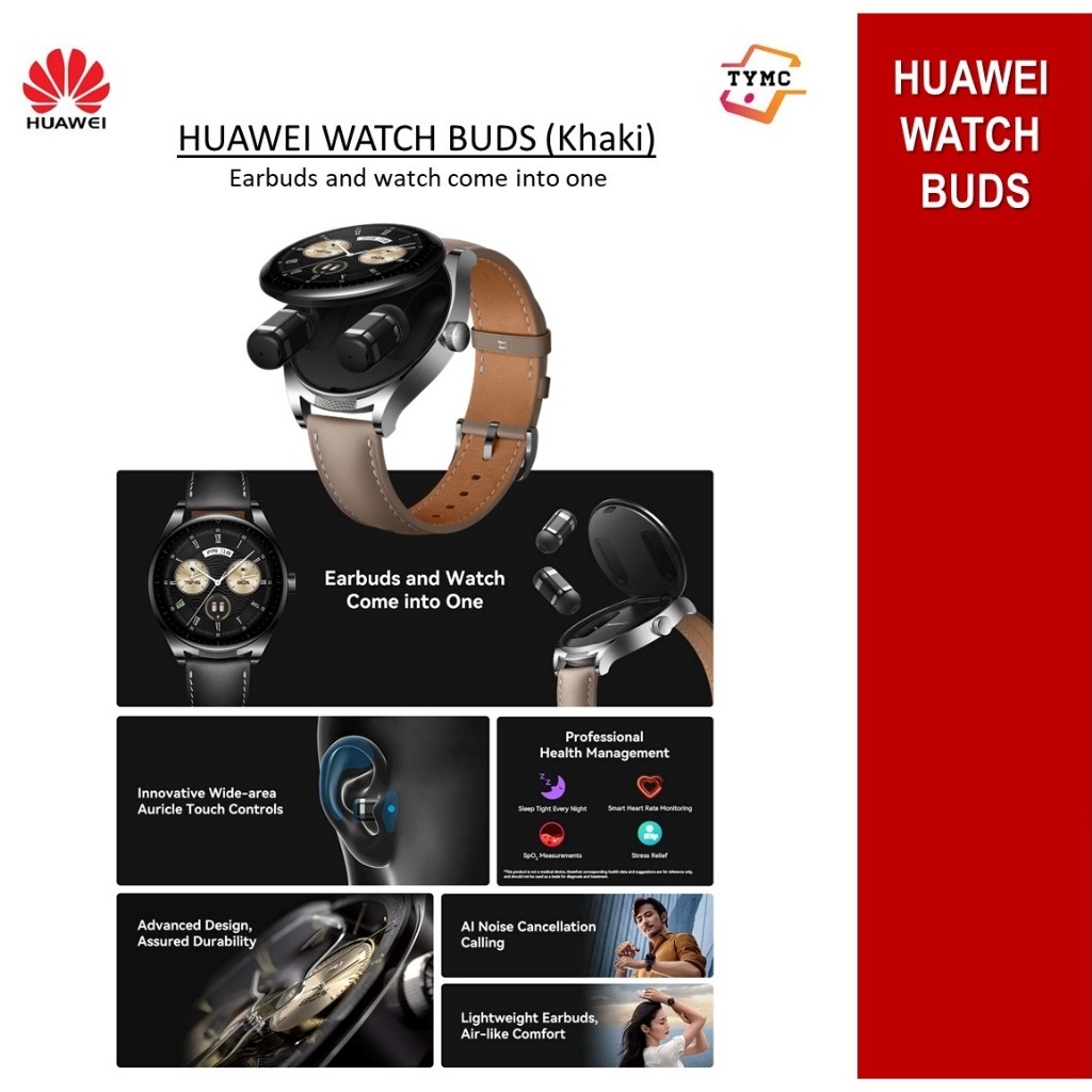 [ORIGINAL] HUAWEI WATCH Buds Smartwatch Earbuds and Watch Come into One ...