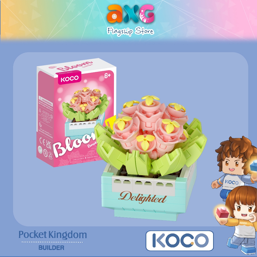 KOCO Succulent Potted Plants Assortments Series Micro Mini Building ...