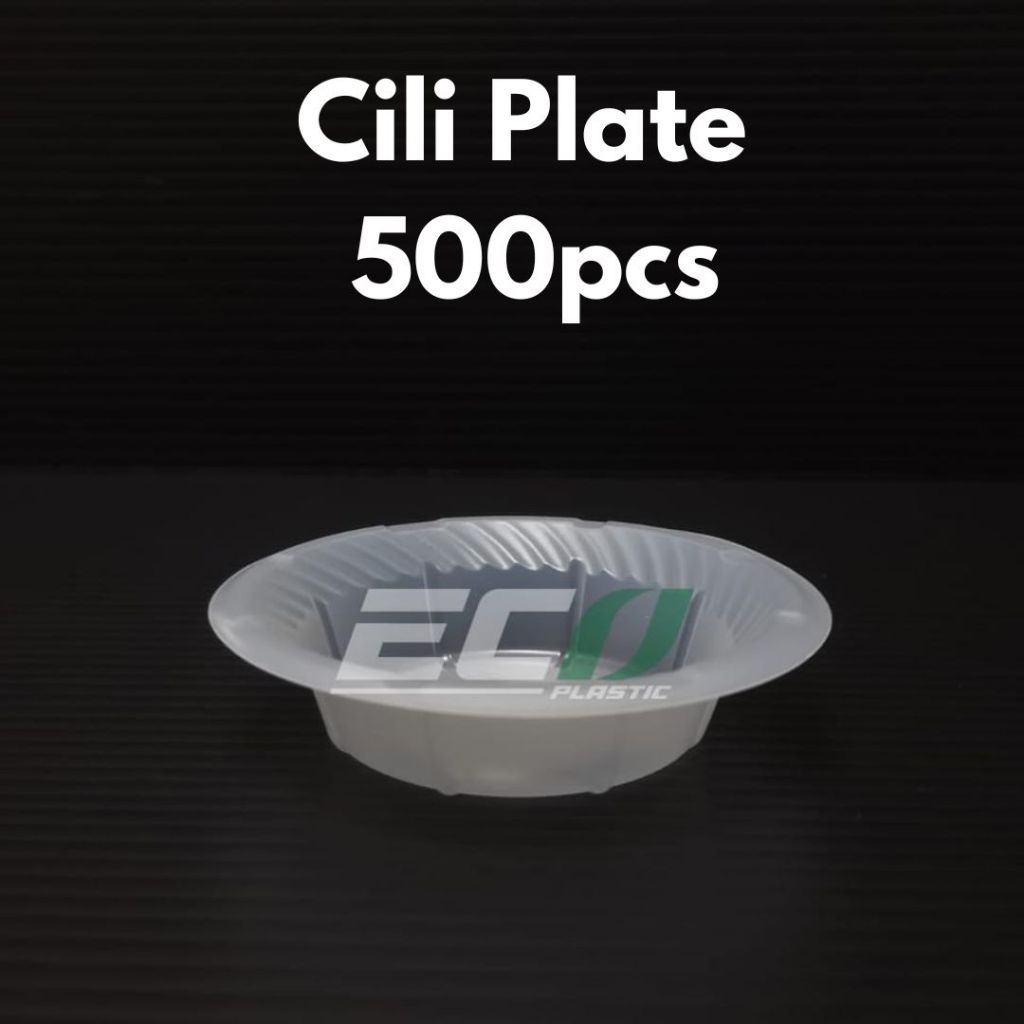 (500pcs) Chili Plate Sauce Plate Plastic Disposable Cili PLate | Shopee ...