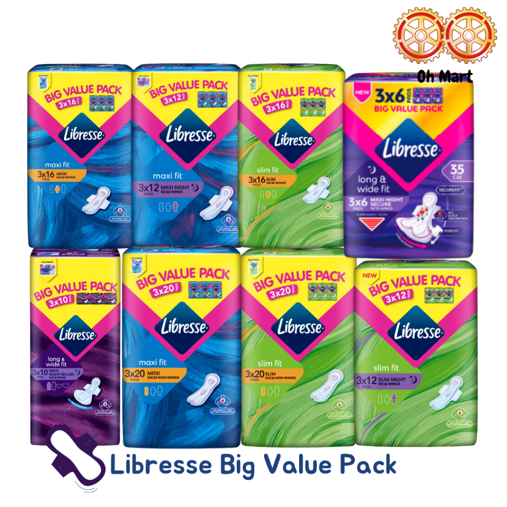 Libresse Big Value Pack Maxi Fit Pads | Shopee Malaysia