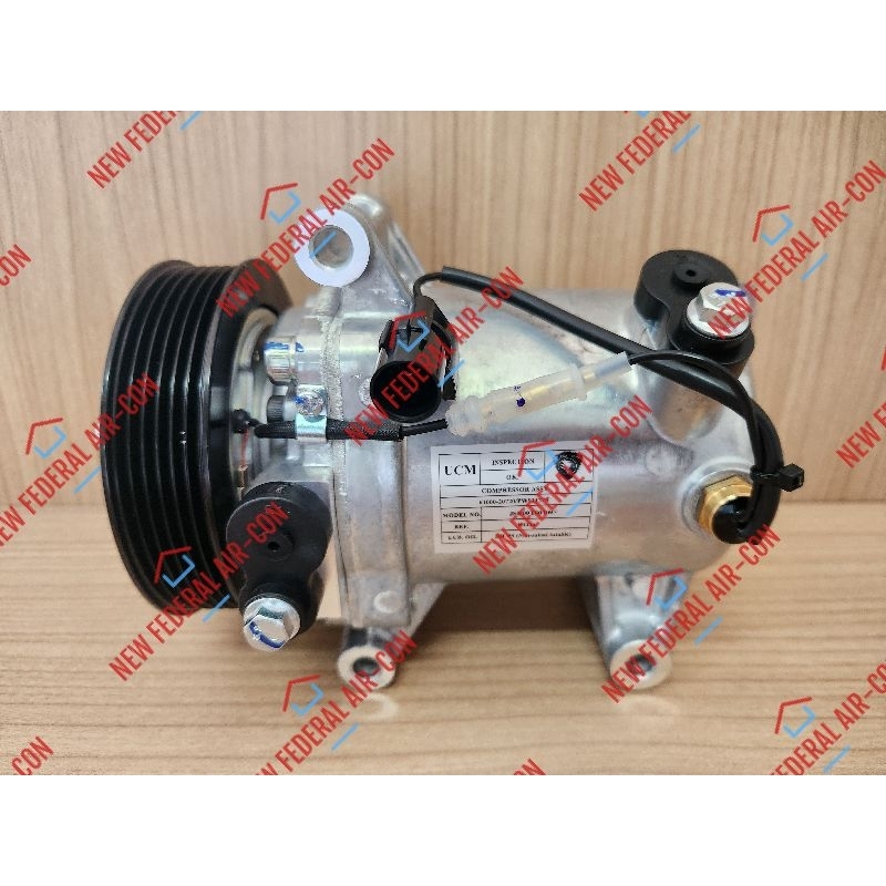 (ORIGINAL) UCM SEIKO SEIKI PROTON PERSONA VVT BH6 2016, IRIZ, SAGA R BT3 JS96 6PK COMPRESSOR ...