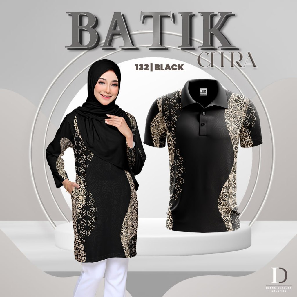 JERSEY BATIK CITRA Casual Style BATIK SERIES WANITA & LELAKI COUPLE SET IDANS DESIGNS | Shopee ...