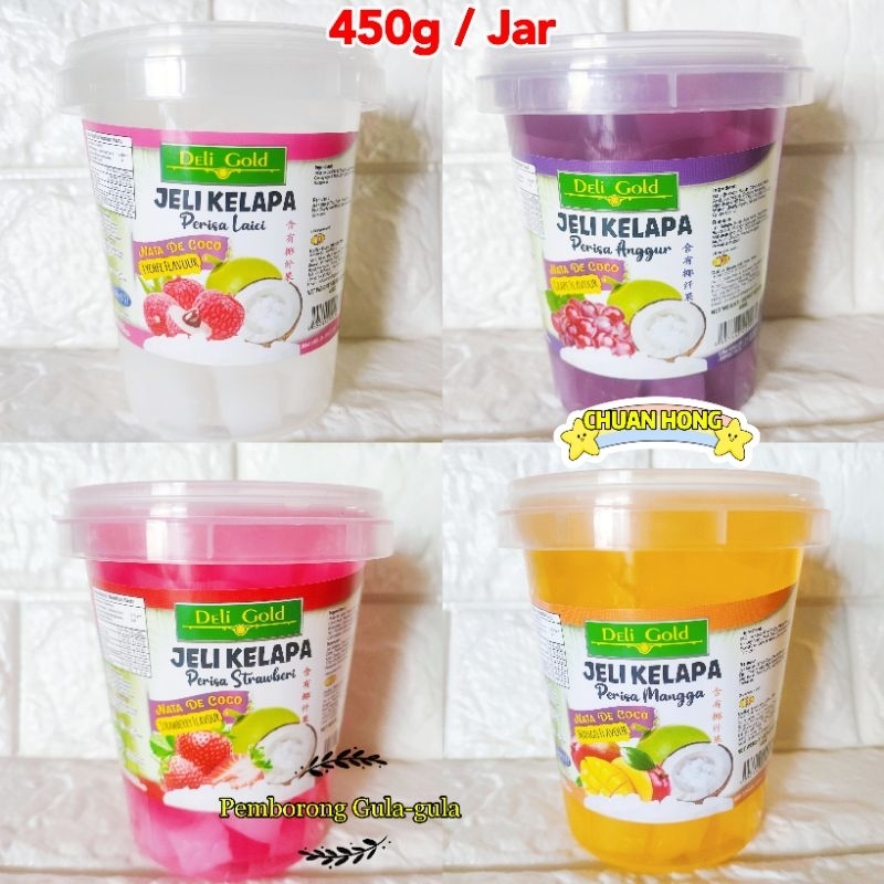 Deli Gold Jeli Kelapa Nata De Coco 450/Botol | Shopee Malaysia