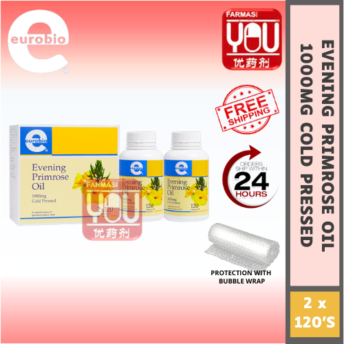 EUROBIO EVENING PRIMROSE OIL 1000MG 2X120'S (EPO) | Shopee Malaysia