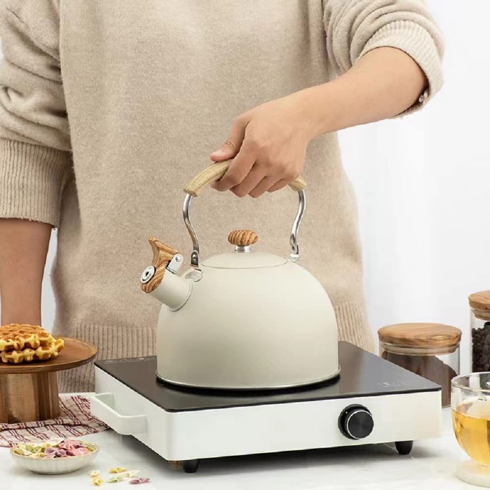 Vintage Whistling Kettle Stainless Steel Tea Kettle Water Pot Pitchers ...