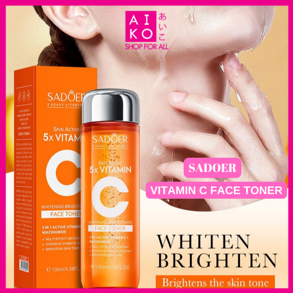 (AIKO) SADOER 5X VITAMIN C FACE TONER 130ML (SD08091) 1PCS | Shopee Malaysia