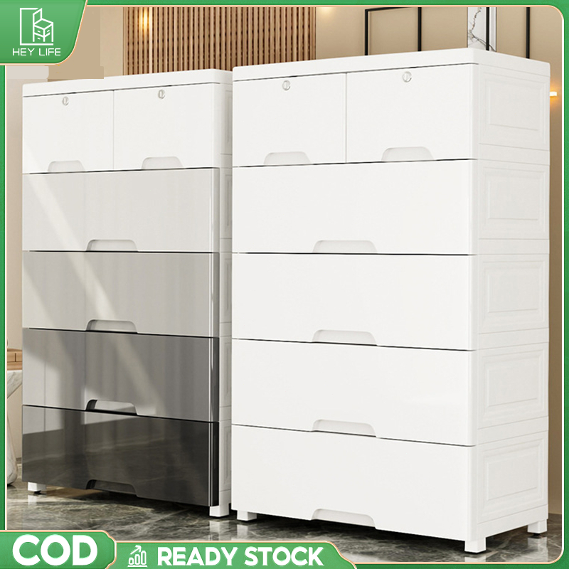 IKEA Drawer Storage Baju Plastic Storage Cabinet 7 Layer With Lock ...