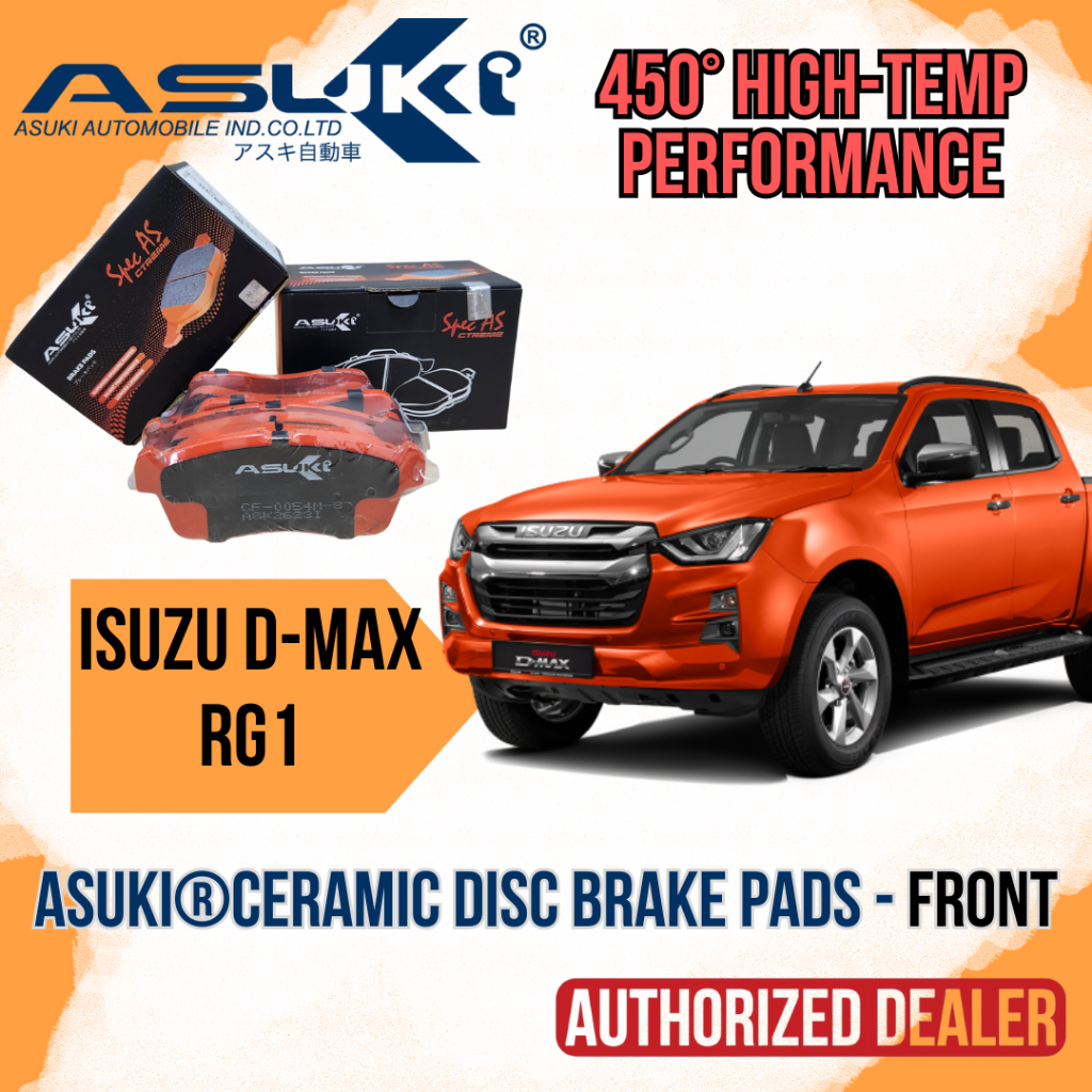 ISUZU D-MAX DMAX RG1 4X4 - ASUKI *Ceramic* Brake Pad - Depan/Front SET ...