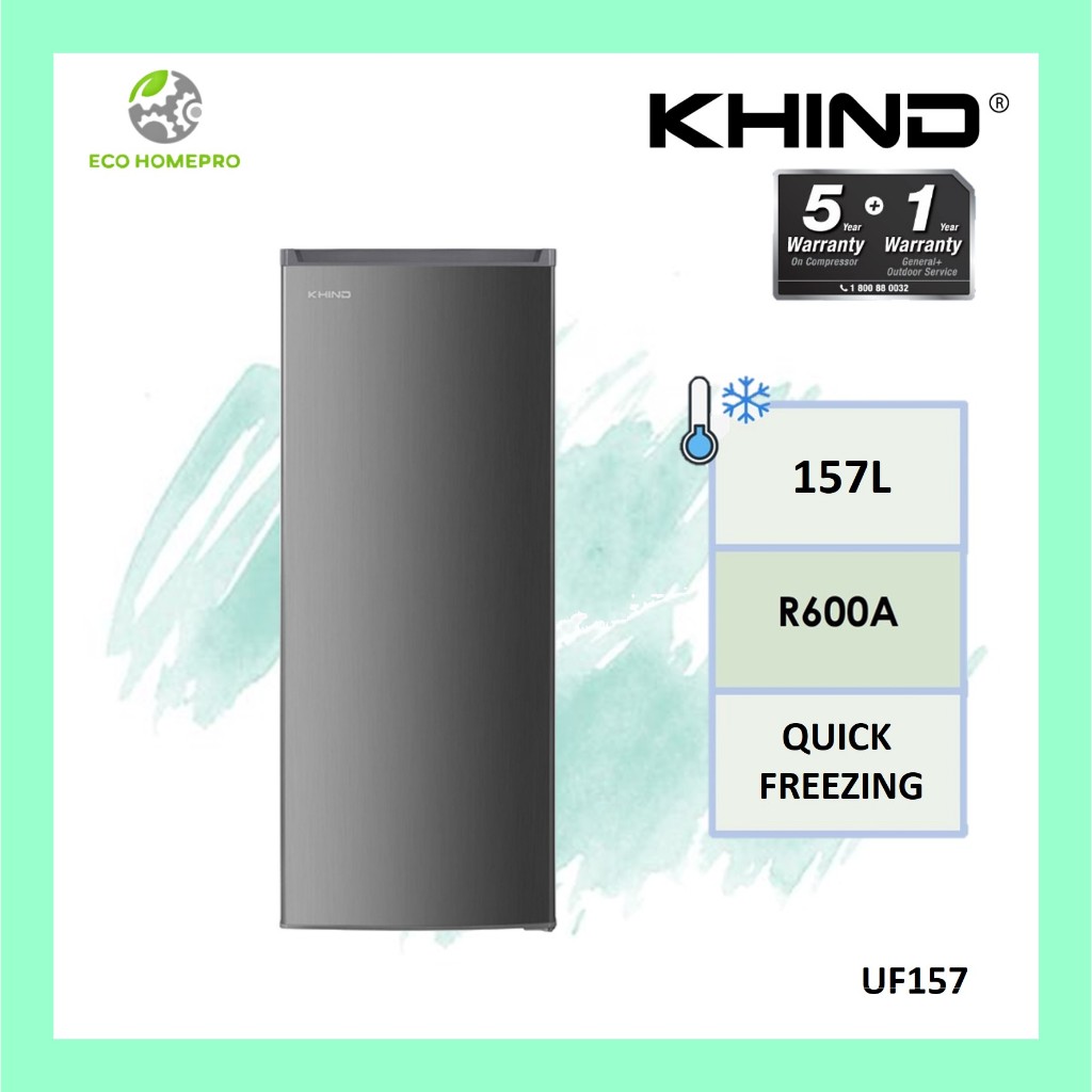 KHIND 157L Upright Freezer UF157 (Inox) | Shopee Malaysia