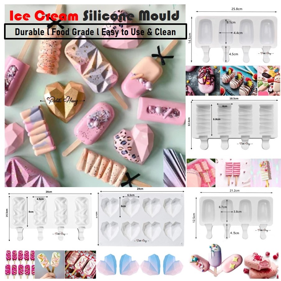 [Petite Houz] Silicone Popsicle Mould Ice Cream Mould Acuan Ais Krim ...
