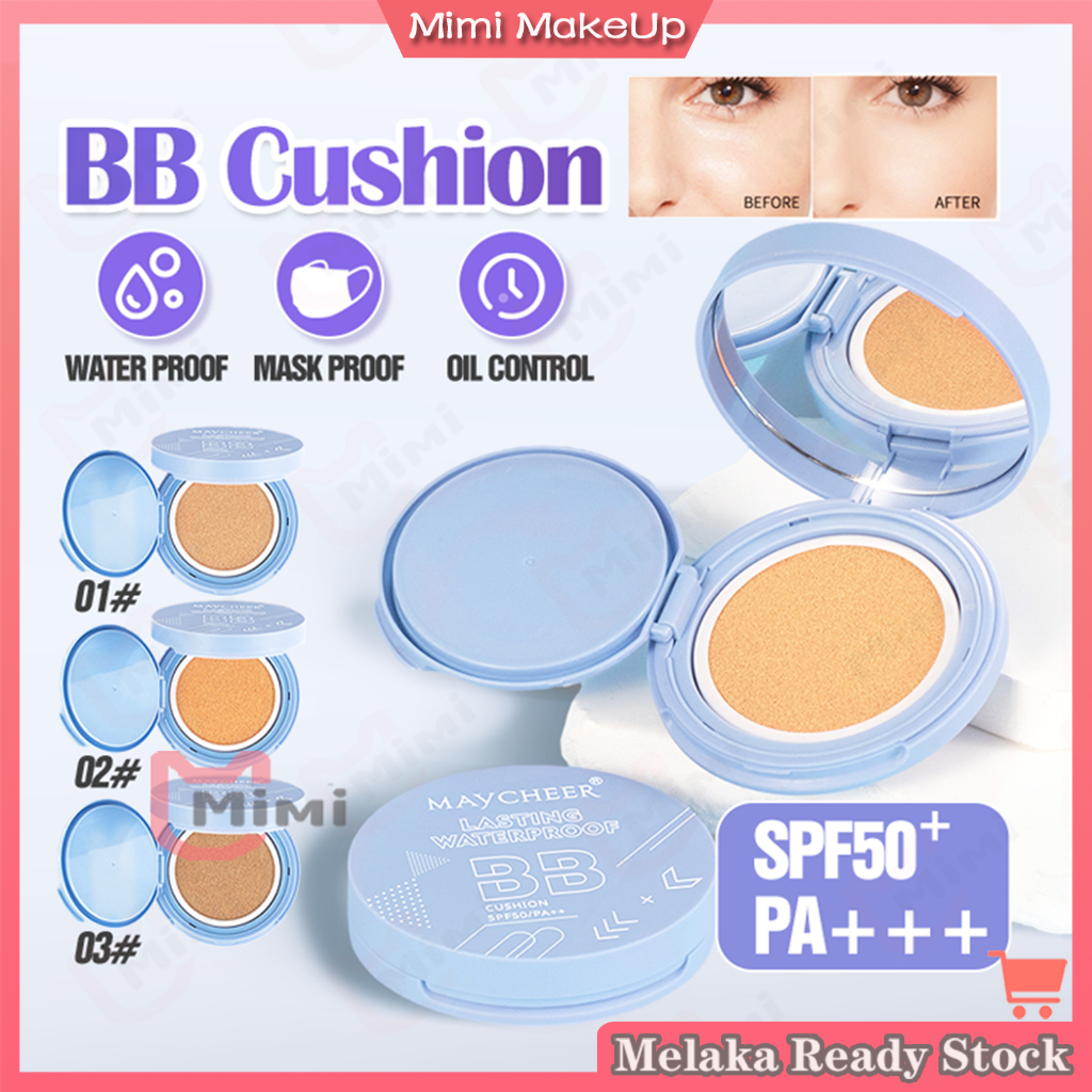 MAYCHEER Waterproof BB Cushion Foundation Natural Coverage Long Lasting ...