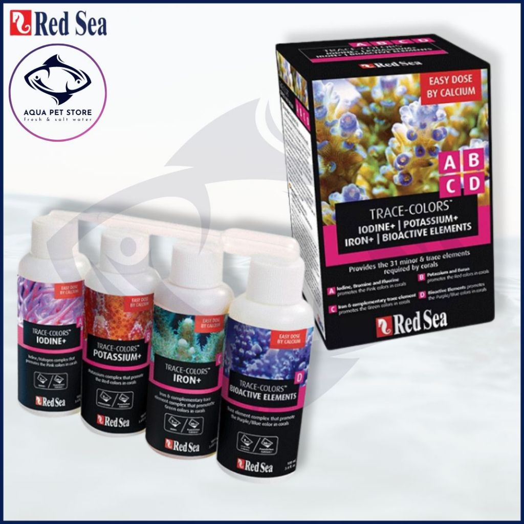 Red Sea Trace-Colors ABCD - 100ML x 4 (Iodine/Potassium/Iron/BioActive ...
