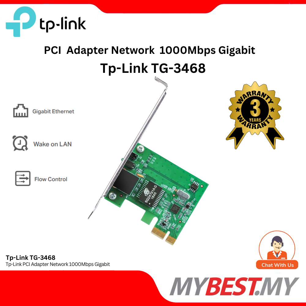 TP-Link TG-3468 Gigabit PCI Express Network Adapter | Shopee Malaysia